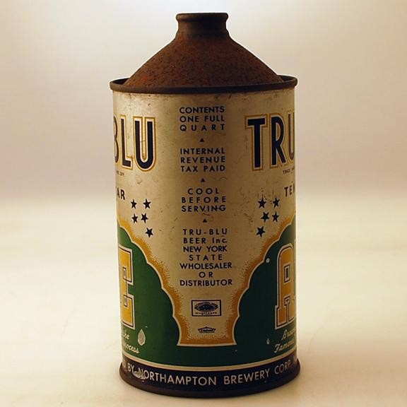 Tru Blu Ale Quart Cone Top at Breweriana.com