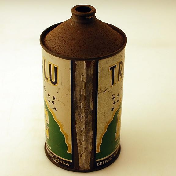Tru Blu Ale Quart Cone Top at Breweriana.com