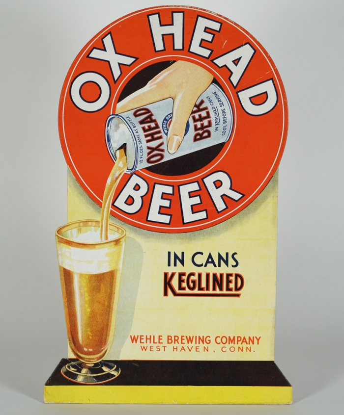 Ox Head Beer Diecut Sign at Breweriana.com