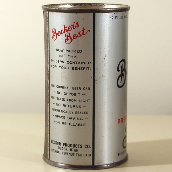 Becker's Best Pale Premium Quality Beer 095 at Breweriana.com