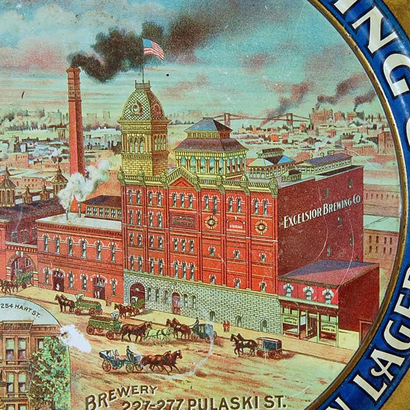 Excelsior Brewing Co. - Pilsener & Real German Lager at Breweriana.com