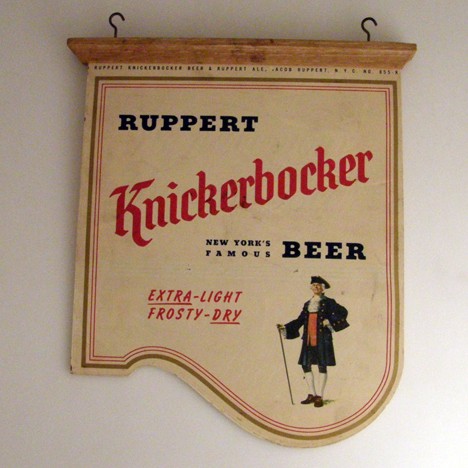Ruppert Knockerbocker Beer Sign Frosty at Breweriana.com